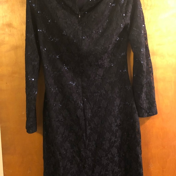 Chaps | Dresses | Chaps Womens Lace Sheath Sequin Cocktail Dress | Poshmark